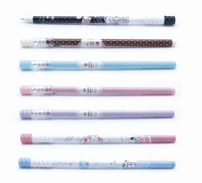 中国 長く細い棒のゲルは螺旋形によって形づけられる帽子が付いている 0.35mm の青インクのペンをペンで書きます 販売のため