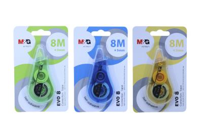 China 8m Correction Tape, Dry and clean correction tape that allows for immediate writing with no copy/fax shadows for sale