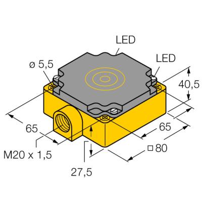 China Turck NI50-CP80-VP4X2 - IP67 50mm Non-Contact - Industrial Heavy-Duty Stainless - Inductive Sensor for sale