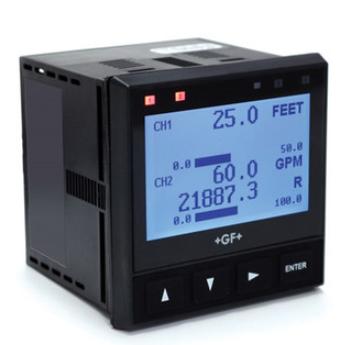 China Dual Channel Water Transmitter with Dual 4-20 mA Outputs NEMA 4X Enclosure and USB Upgradable for sale