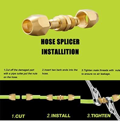 China 1/4 Inch Air Compressor Hose Fittings HPT Air Reusable Hose Splice Kit for sale