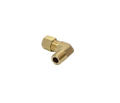 China Montaggio di metropolitana d'ottone di compressione maschio maschio del OD x NPT della metropolitana del gomito da 90 gradi 1/4