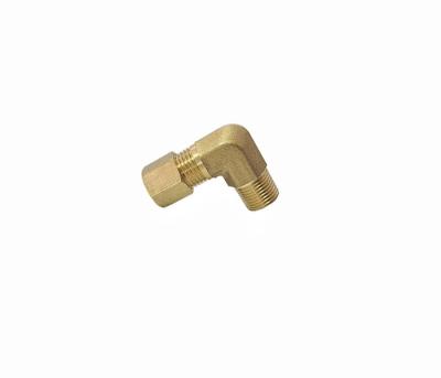 Cina Montaggio di metropolitana d'ottone di compressione maschio maschio del OD x NPT della metropolitana del gomito da 90 gradi 1/4