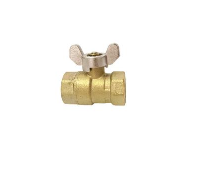 Cina Palla d'ottone Vlave del filo di 1/2 Npt con la maniglia nichelata in vendita