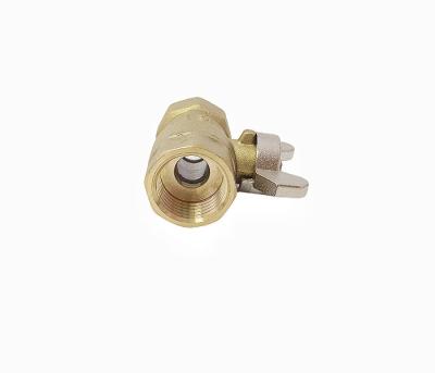 Cina Palla d'ottone Vlave del filo di 1/2 Npt con la maniglia nichelata in vendita