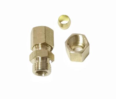 Cina Accessori per tubi materiali d'ottone di compressione di CNC 1/4