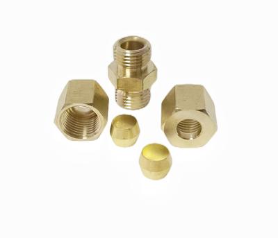 Cina Accessori per tubi materiali d'ottone di compressione di CNC 1/4