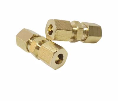 China Accessori per tubi materiali d'ottone di compressione di CNC 1/4