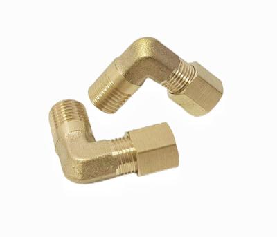 Cina Ottone di CNC un gomito da 90 gradi con i montaggi 1/2x1/2 NPT di compressione in vendita