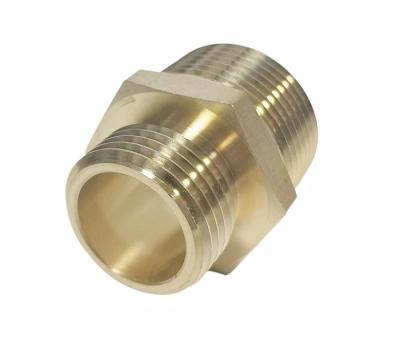 Cina Norma d'ottone dell'ANSI del nipplo JIS della sfortuna dell'accessorio per tubi del filo 1/2NPT del NPT X del maschio 3/8 in vendita