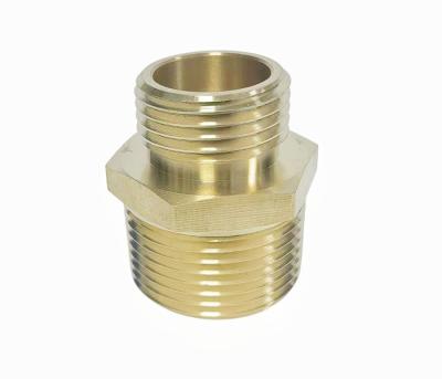 Cina Norma d'ottone dell'ANSI del nipplo JIS della sfortuna dell'accessorio per tubi del filo 1/2NPT del NPT X del maschio 3/8 in vendita