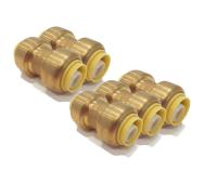 China CNC Half Inch Brass Coupling , ASSE 1061 Brass Pipe Coupling for sale