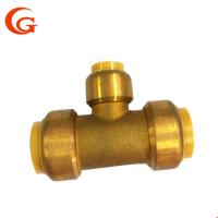 China 90degree Push To Connect Pex Copper CPVC Brass Tee Fitting for sale