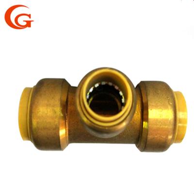 China 90degree Push To Connect Pex Copper CPVC Brass Tee Fitting for sale