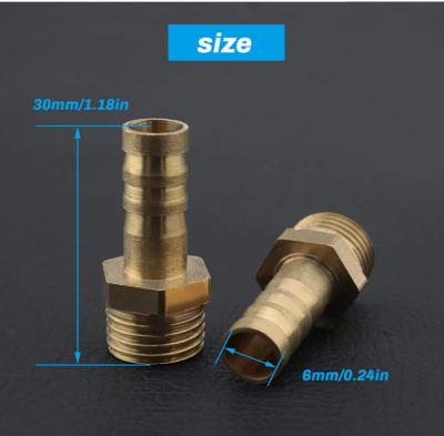 Cina tubo flessibile Barb, accoppiamento pungente d'ottone di 1/4inch/6mm del filo del maschio BSP in vendita