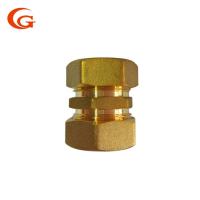 China Brass Double Ferrule Compression Fitting , 3/8