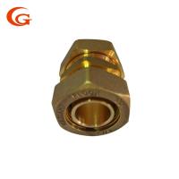 China Brass Double Ferrule Compression Fitting , 3/8