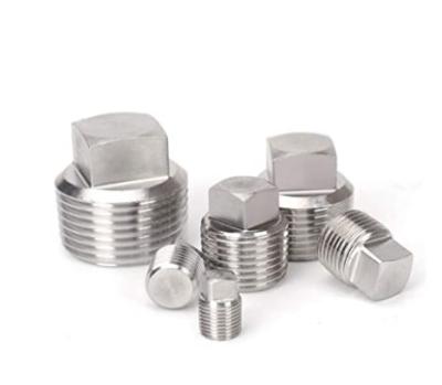 Cina accessori per tubi del maschio di 1/2» NPT, spina capa quadrata solida SS304 in vendita