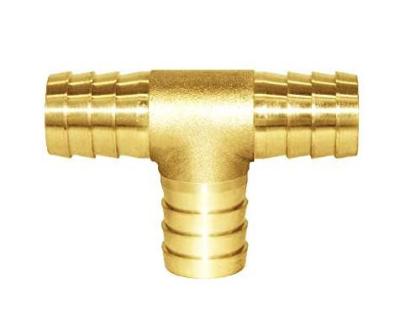 China 19/32'' Hose Barb Tee 3 Way Union Brass Tee Fitting for sale