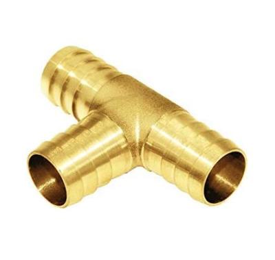 China 19/32'' Hose Barb Tee 3 Way Union Brass Tee Fitting for sale
