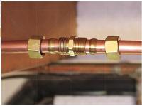 China 5/8 Inch X 3/8 Inch Brass Compression Fitting Reducing Union for sale