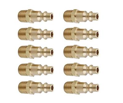 China Industrial Type D 1/4 Inch NPT Brass Tee Fitting For Air Hose for sale