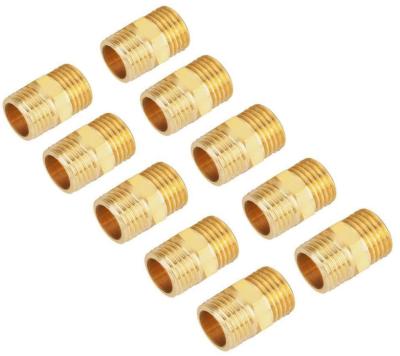 China 1/4 BSP To 1/4 BSP Brass Hex Nipple , External Thread Brass Quick Connector for sale