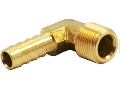 China Oem Hose Connector Brass Hose Barb , ANSI 90 Degree Hose Barb for sale