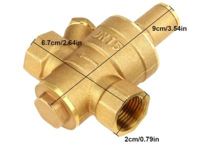 Cina Regolatore di pressione d'ottone regolabile dell'acqua DN15 con il metro del calibro in vendita