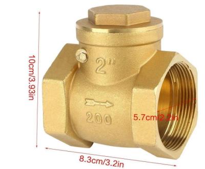 Cina Valvola di ritenuta non di ritorno d'ottone dell'oscillazione del filo femminile DN50 232PSI in vendita