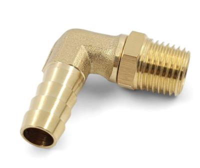 China 1/4 Npt 3/8 Barb 90 Degree Elbow Swivel Pipe Male Fitting Adapter for sale
