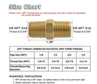 China 3/8 NPT Male Solid Brass Hex Nipples Equal Brass Pipe Adapter for sale