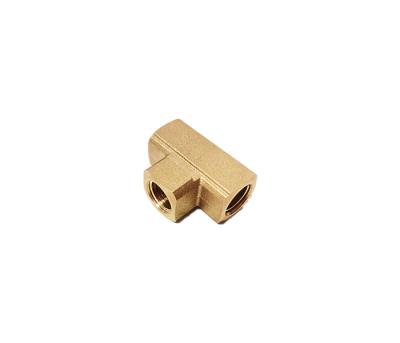 Cina Montaggi d'ottone femminili del T del tubo flessibile di 1/4NPT* 1/4NP* 1/4NPT senza piombo in vendita