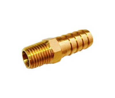 Cina Tubo flessibile d'ottone adatto d'ottone 1/2 Barb della metropolitana del NPT X di pollice del maschio 1/2 in vendita