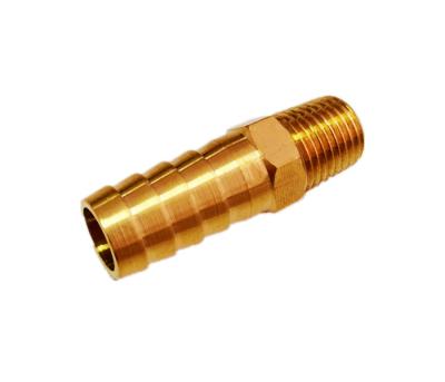 Cina Tubo flessibile d'ottone adatto d'ottone 1/2 Barb della metropolitana del NPT X di pollice del maschio 1/2 in vendita