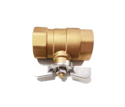 Cina Valvola a sfera femminile d'ottone DN25 con la maniglia della farfalla in vendita