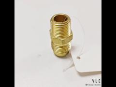 3/8 Inch Flare X 3/8 Inch Flare Brass Tube Fitting Hex Nipple brass