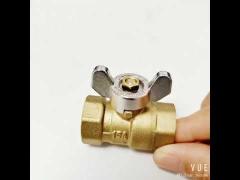 DN15 Brass Ball Valve Female With Butterfly Handle