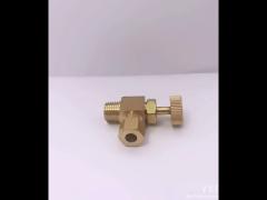 Lead Free Brass 1/4 90 Degree Angle Needle Valve With Brass Handwheel