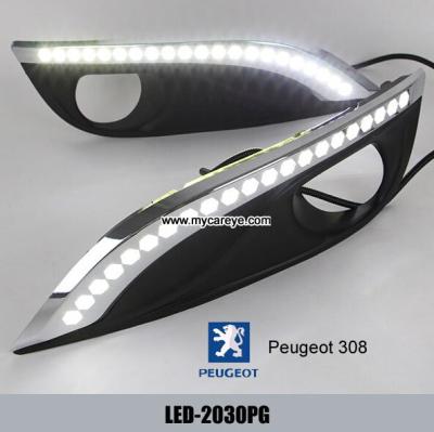 China Luz del día de conducción delantera auto diurna de las luces corrientes de Peugeot 308 DRL LED en venta