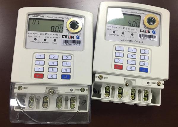 Quality IP54 Din Rail Mounted Single Phase Kwh Meter Programmable Load Limit for sale