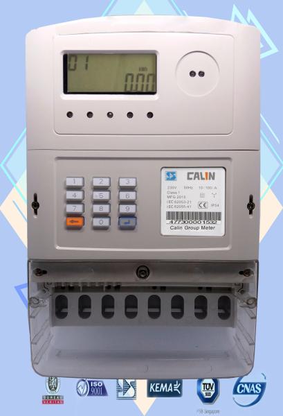 Quality Split Three Phase STS Prepaid Meters , Load Switch Tamper guard Power Enery for sale
