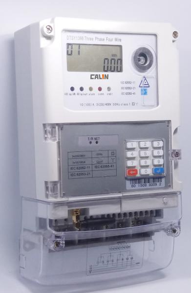 Quality 3 Phase Wireless Electricity Meter , Feedback Keypad STS Prepayment Meter for sale