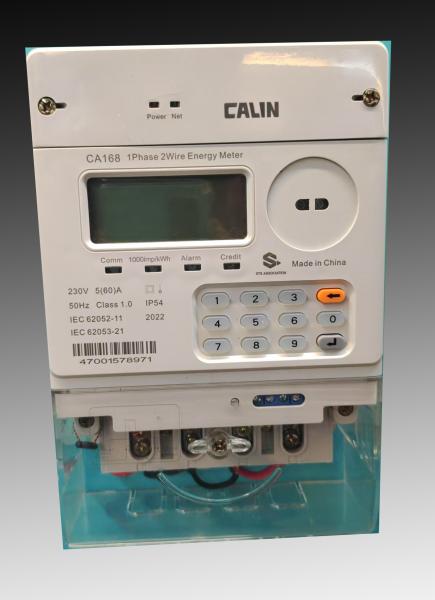 Quality Calin STS Prepaid Three Phase Smart Energy Meters 20 Digits Token Low Credit for sale