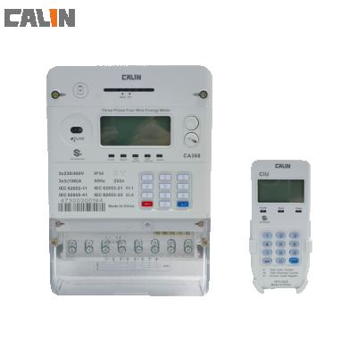 China PLC Commercial Electric Meter 3X240V Voltage Surge Safe 3 Phase Power Meter for sale