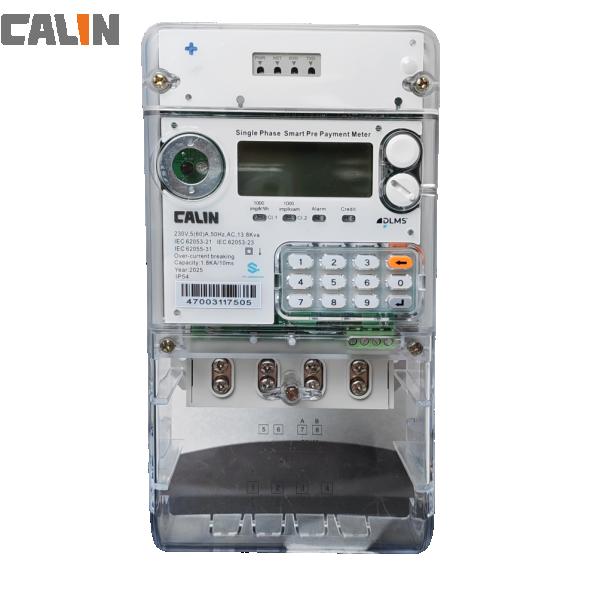 Quality Card Prepayment Wireless Electricity Meter , 6 Digits Single Phase Kwh Meter for sale