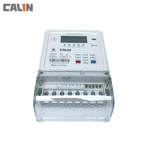 Quality 20 Digits Token Three Phase Energy Meters , Low Credit Warning Tamper Protection for sale