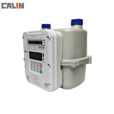 China Smart teel Prepaid Gas Meter , White STS Prepayment Meter For Residential Compact Metering for sale