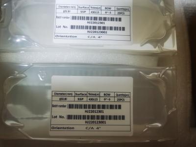Cina Grado zero a 4 pollici a 3 pollici a 2 pollici di Sapphire Wafers For Optical Thickness 400um DSP SSP in vendita