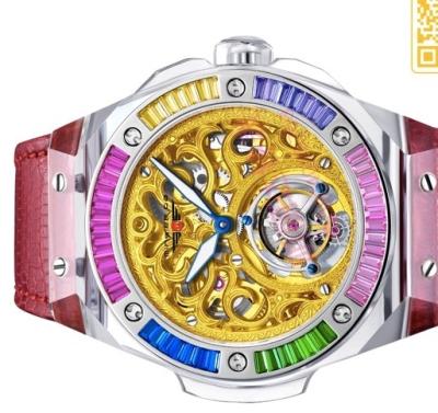 China Pink Sapphire Crystal Watch Case Polished Surface Wear Scratch Resistance for sale